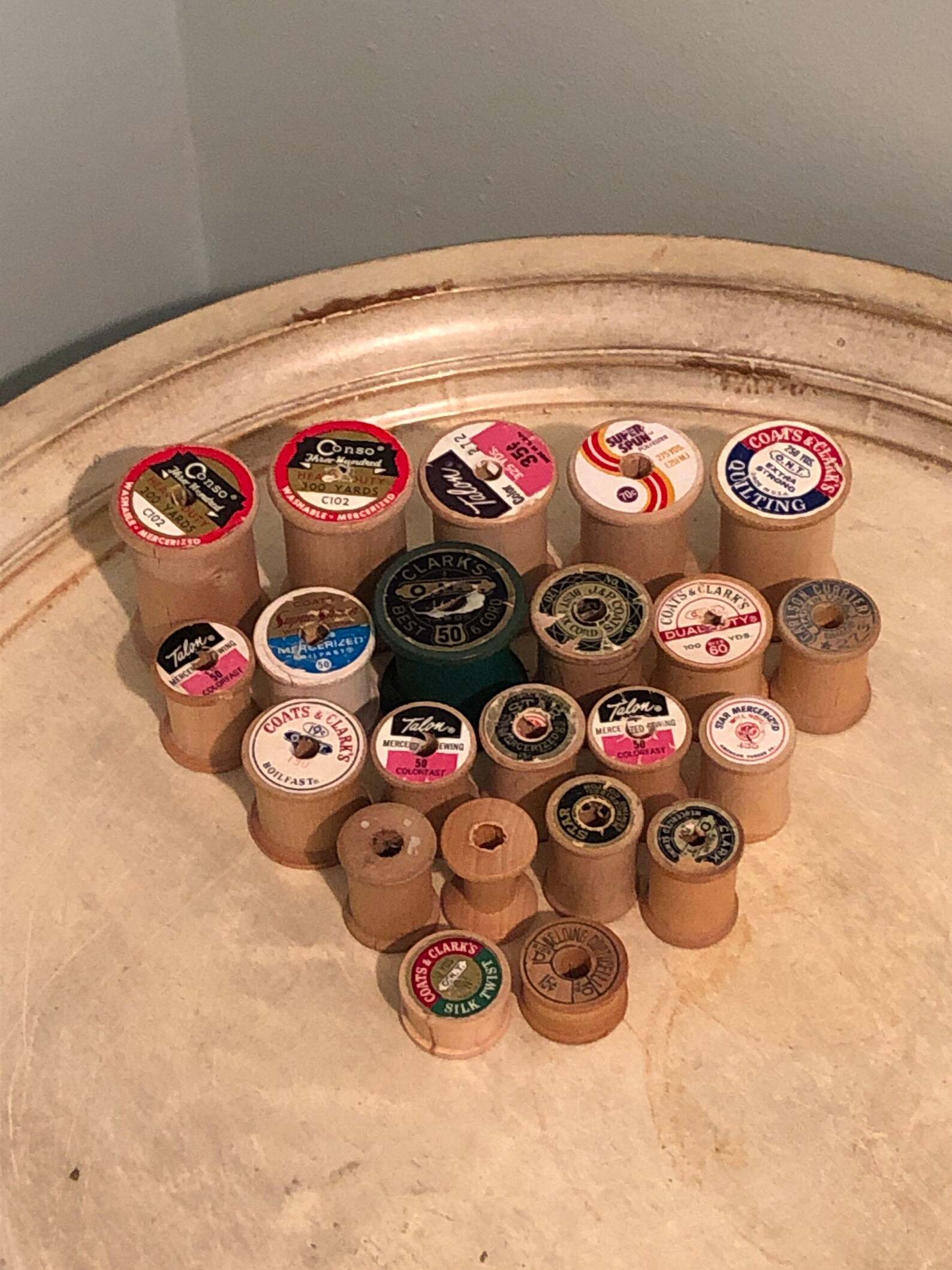 Vintage Wooden Spools 22 Assorted 1 - Etsy