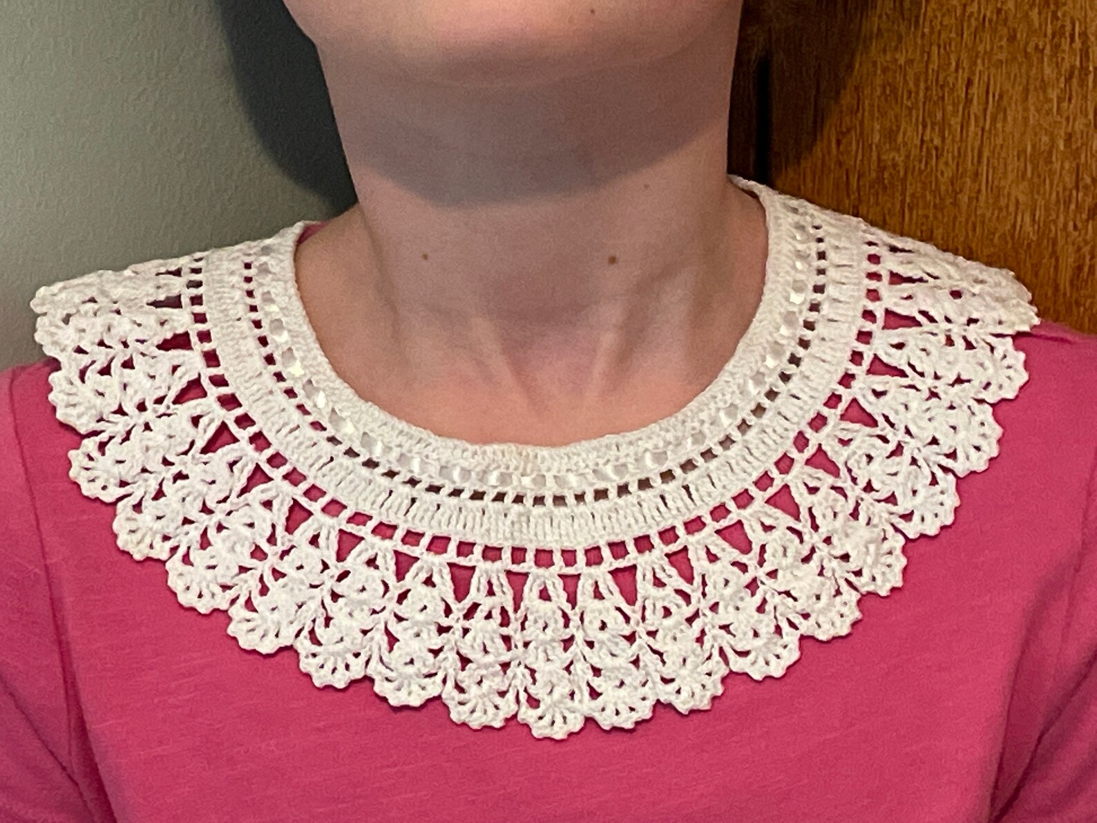 Vintage Crochet Neck Collar | Etsy