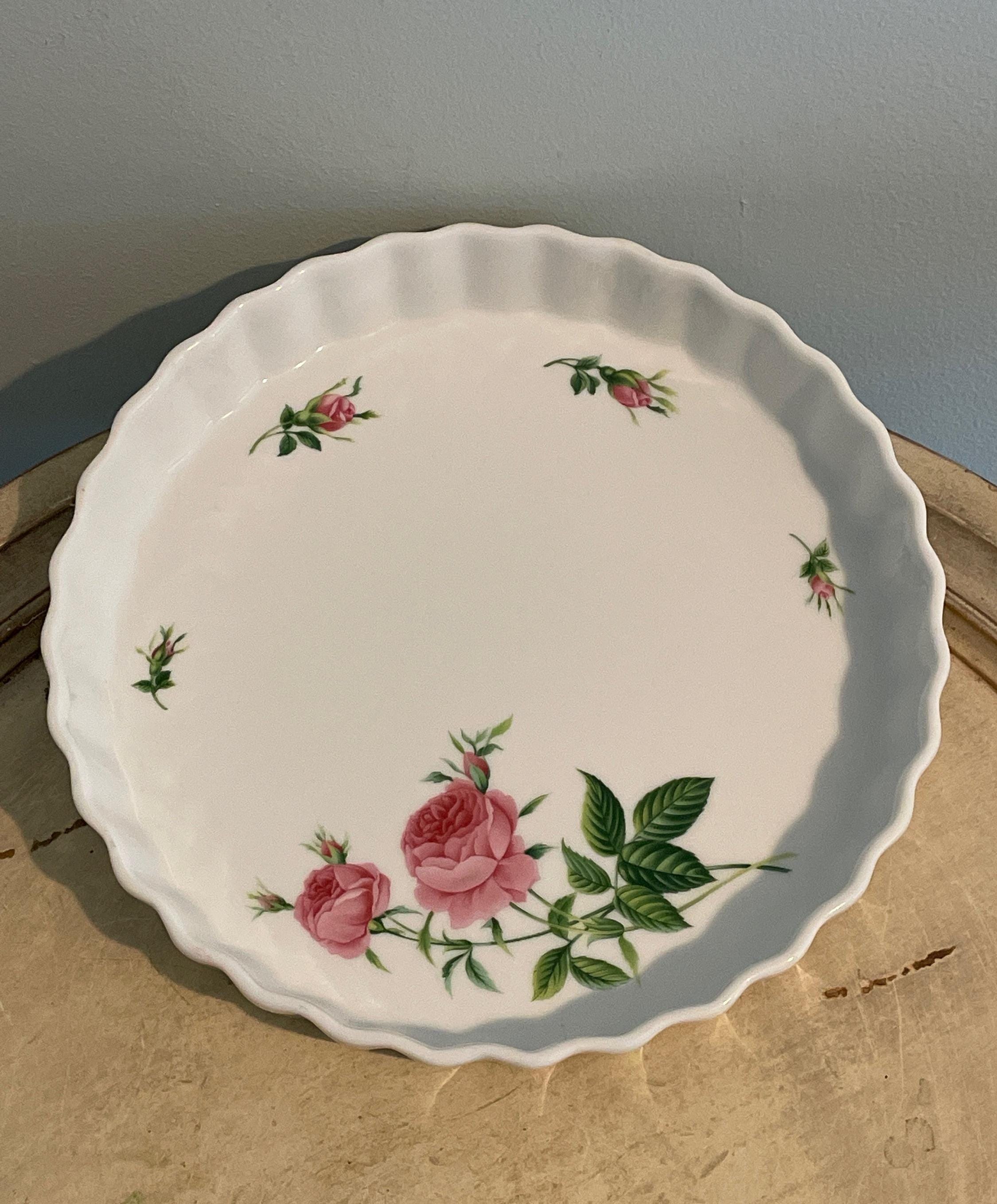 Vintage Bakeware With Rose Pattern ~ Christineholm Ceramic Dish - Etsy