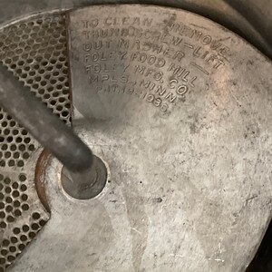 Vintage Foley Food Mill With Wooden Handle and Knob - Etsy