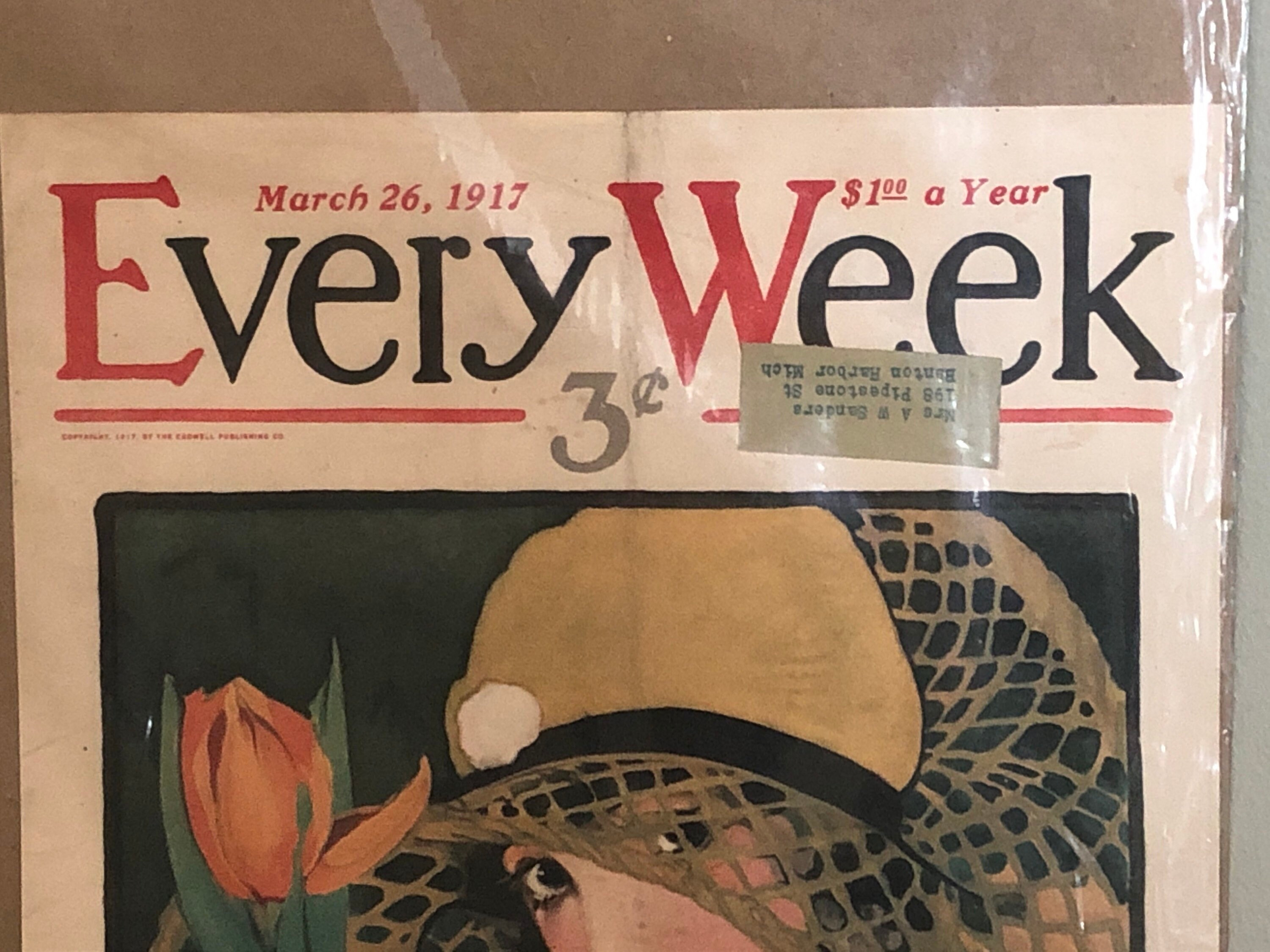 Antique Everyday Life Magazine Cover March 1917 - Etsy