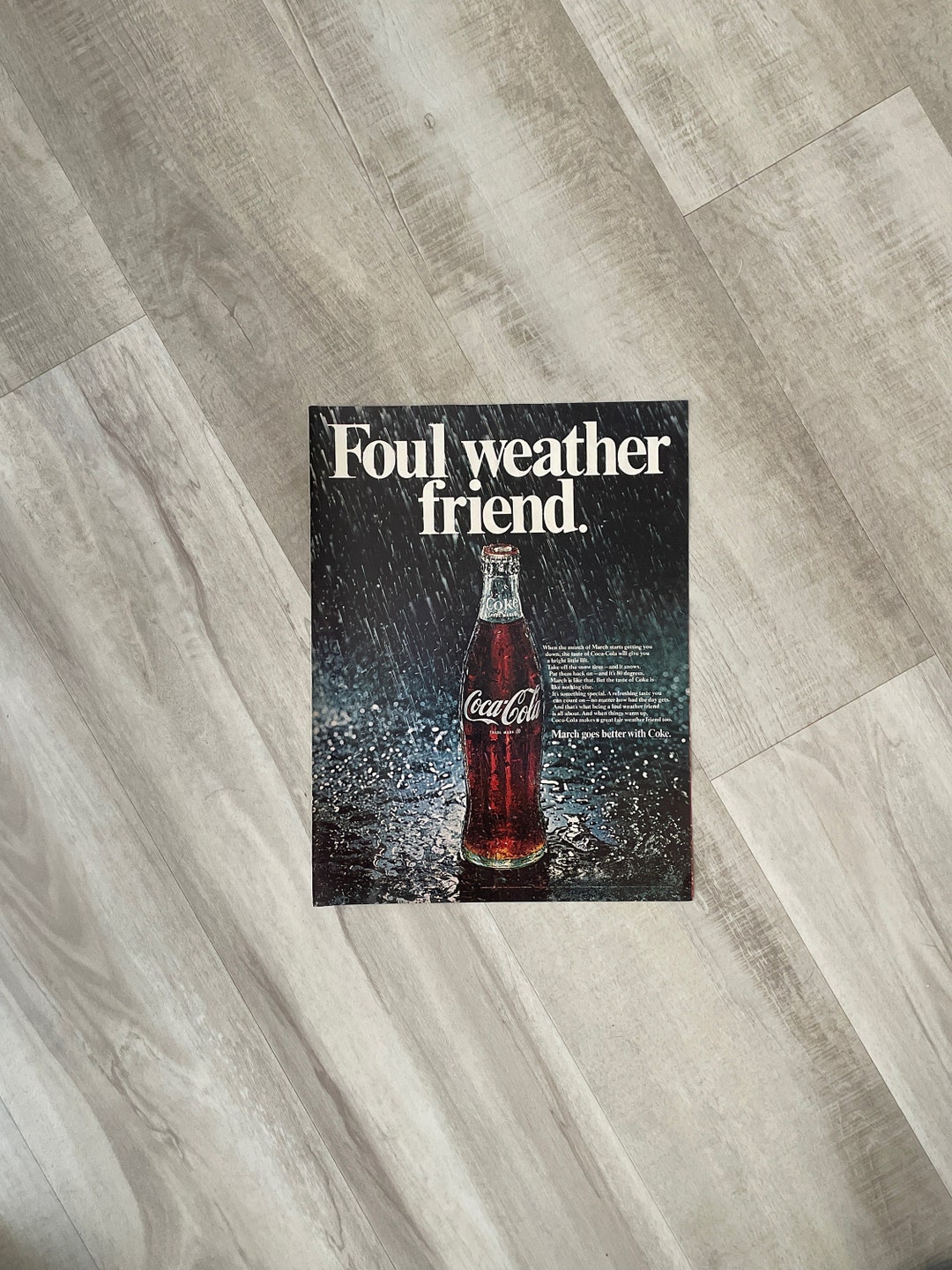 Vintage Paper Ad ~ Coca Cola ~ Foul Weather Friend ~ 1969 - Etsy