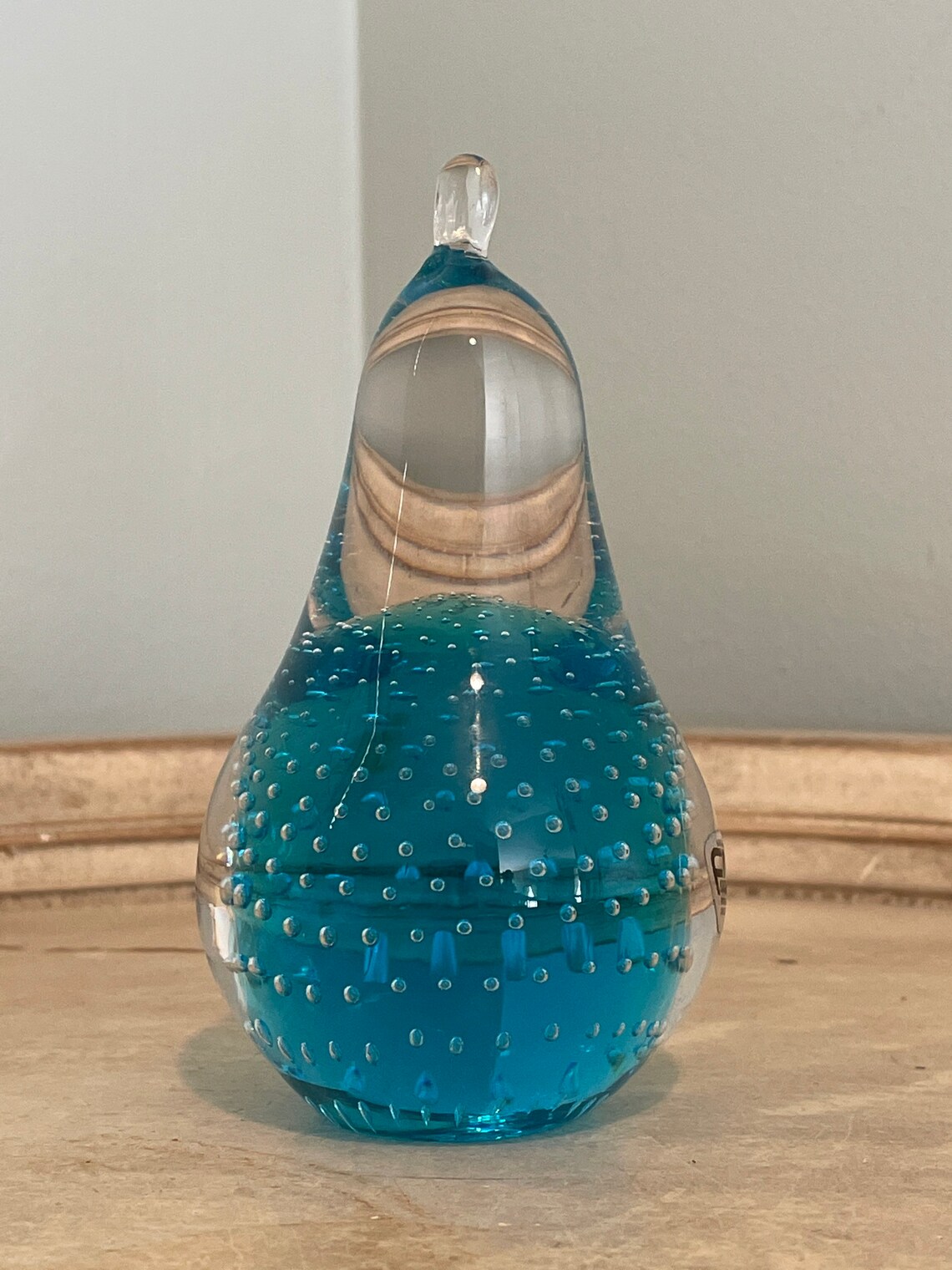 Vintage Pear Paperweight FM Konstglas Ronneby Sweden | Etsy