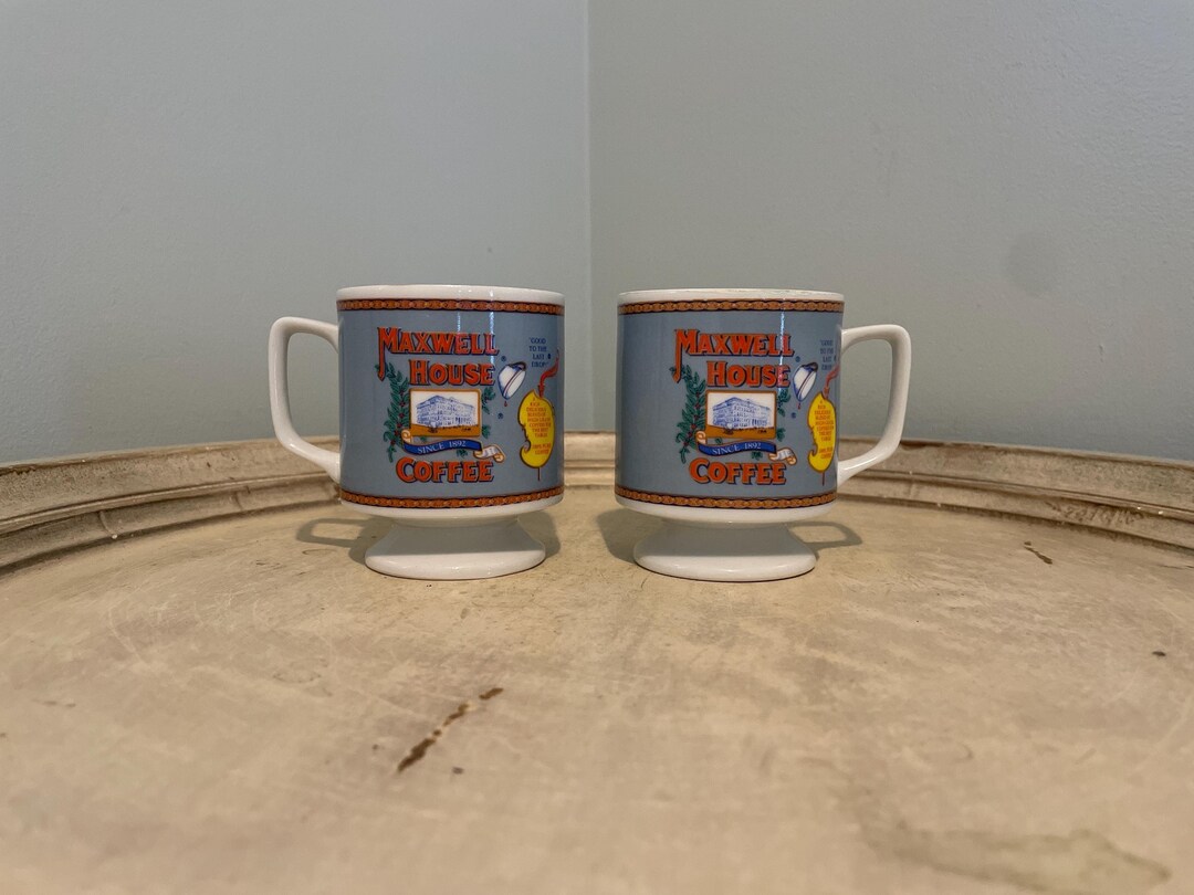 Maxwell House Coffee Mugs ~ Set of 2 - Etsy