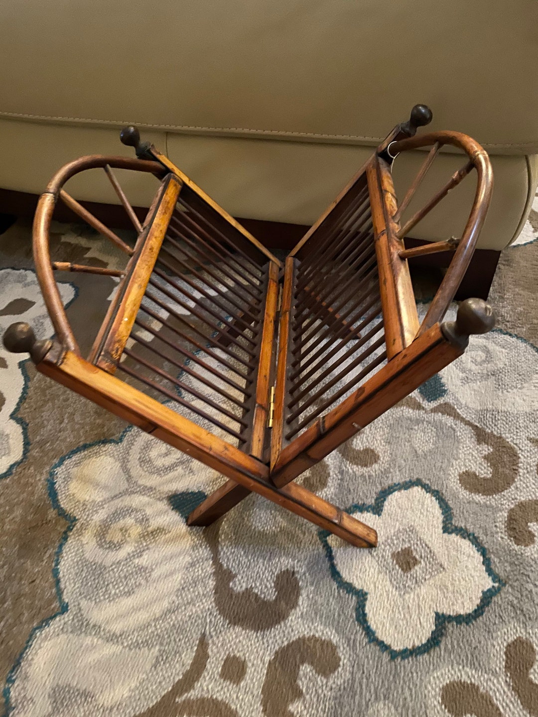 Vintage Magazine Rack ~ Bentwood Bamboo ~ Wooden Organizer - Etsy
