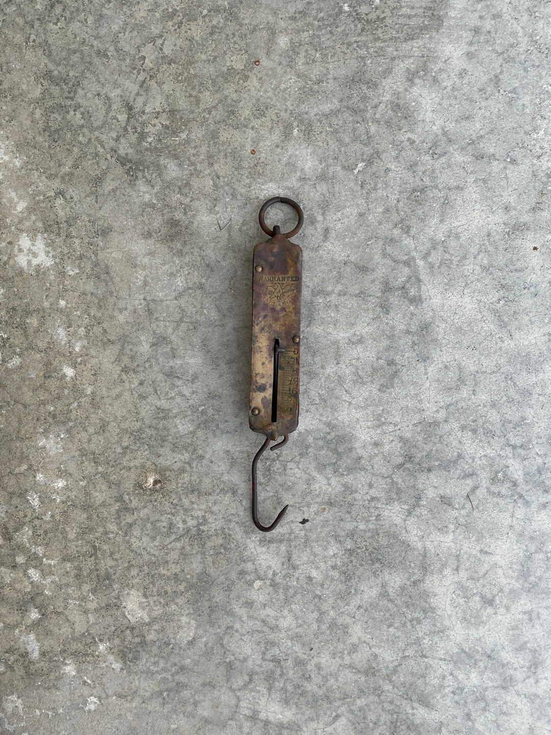 Antique Brass Spring Scale ~ Warranted Balance 24 Pound - Etsy