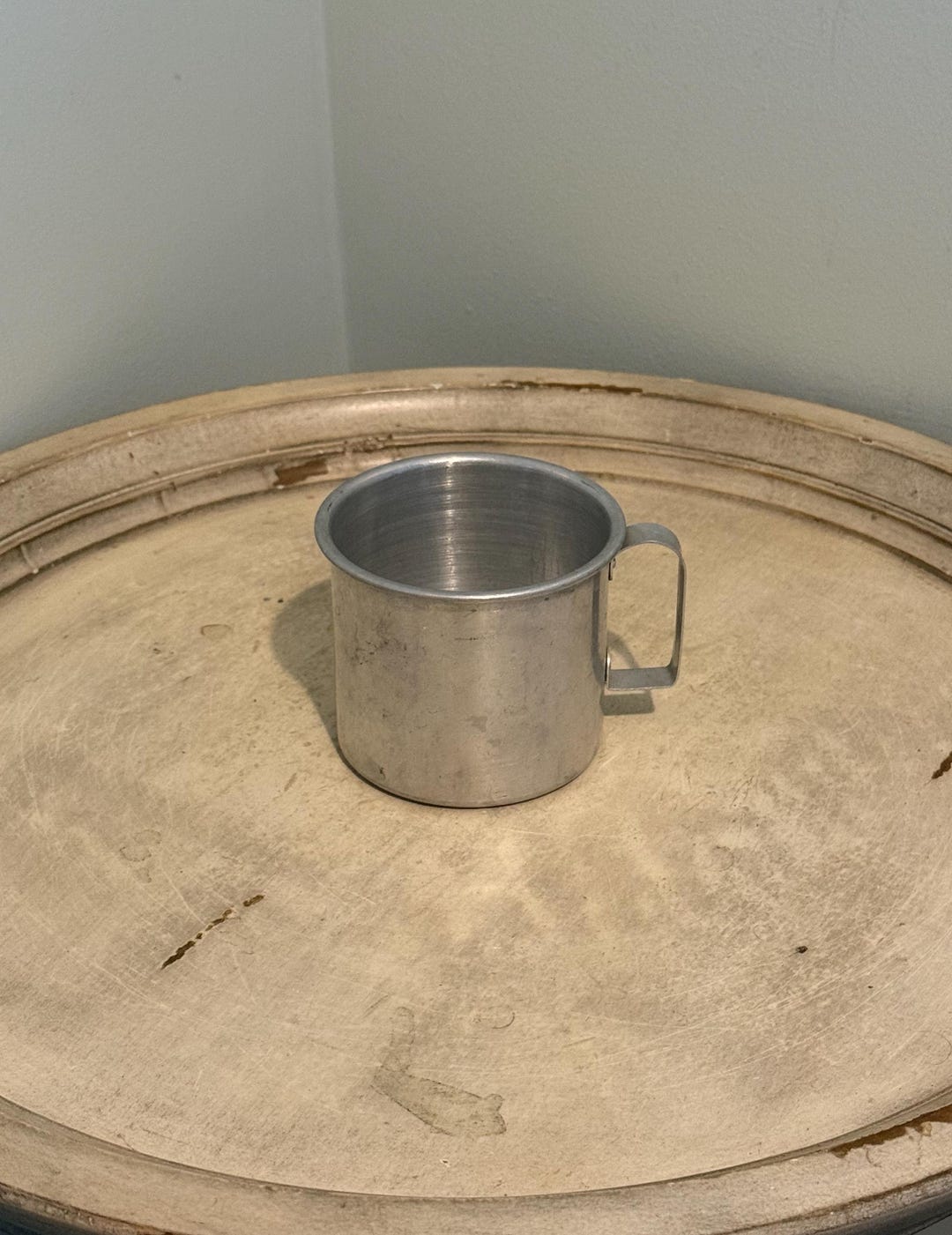 Vintage Tin Cup With Handle 12 Fluid Ounces - Etsy