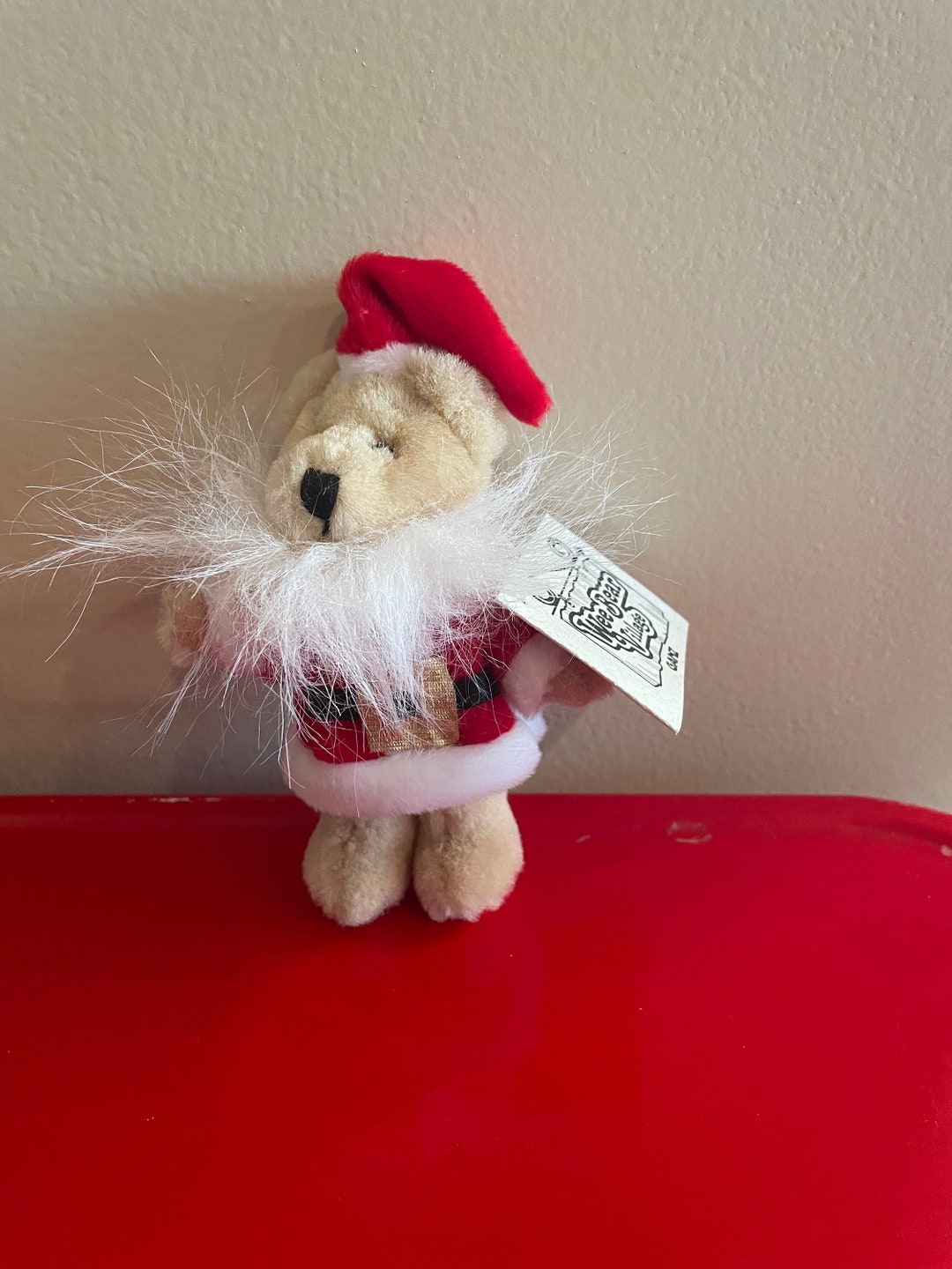 Vintage Ganz Wee Bear Village ~ Santa Claus Teddy Bear ~ Jointed Plush ...