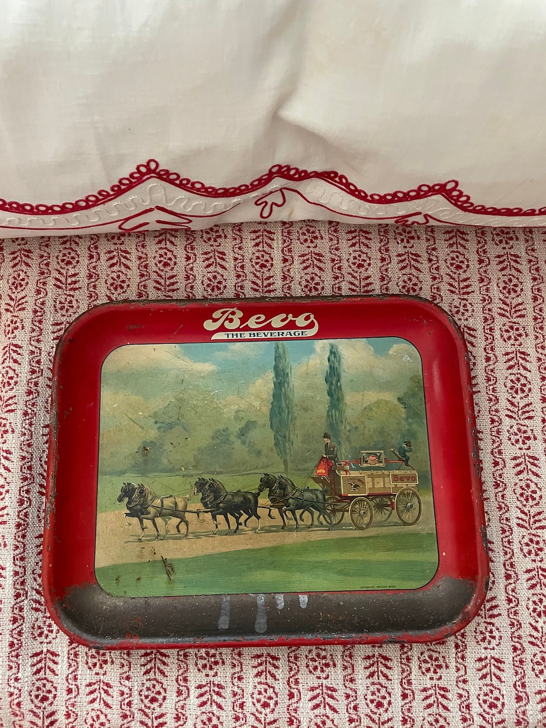Vintage Bevo Beverage Tray ~ 1920’s Anheuser Busch Advertising - Etsy