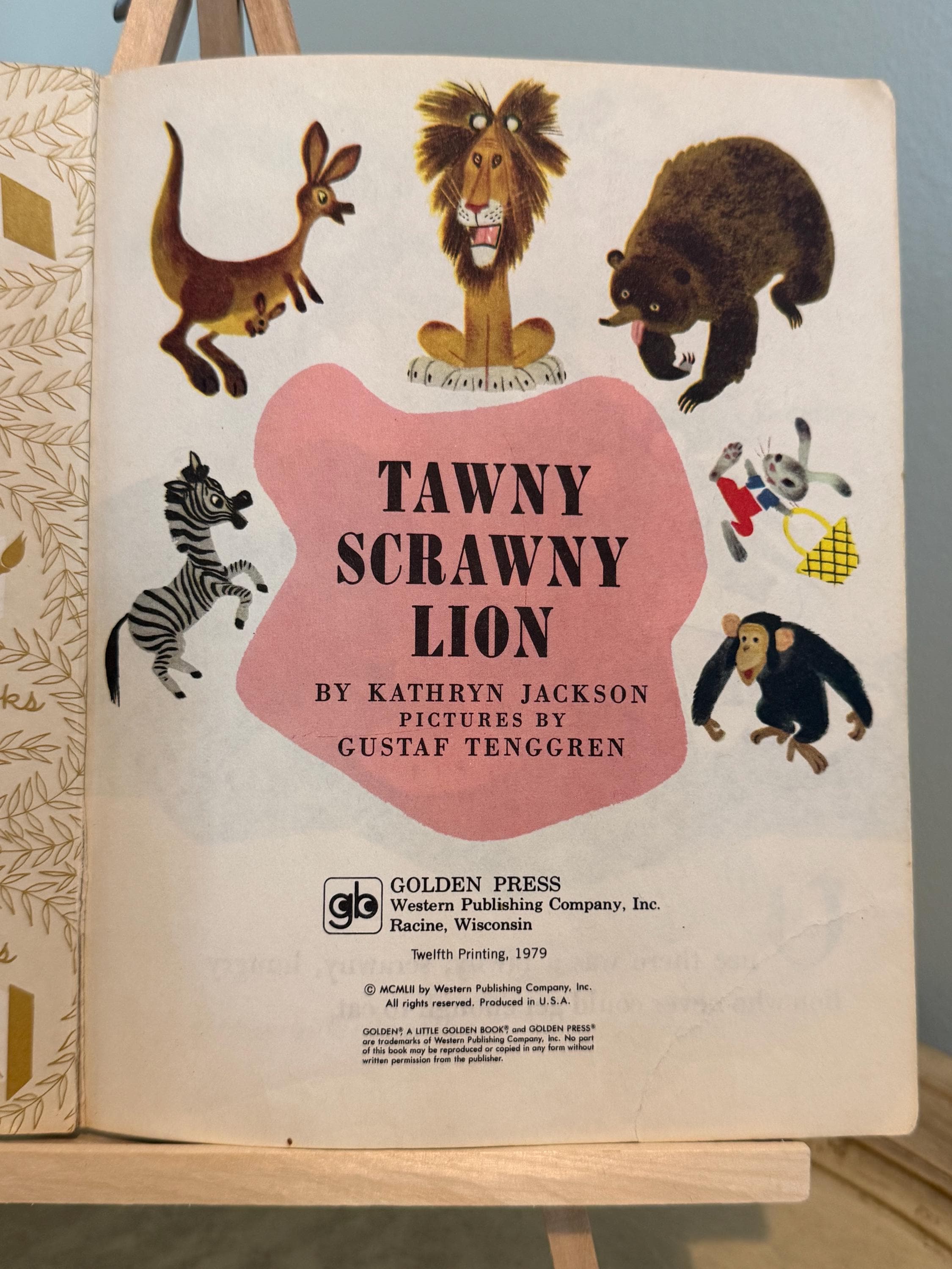 Vintage Children's Book ~ Tawny Scrawny Lion ~ A Little Golden Book ...