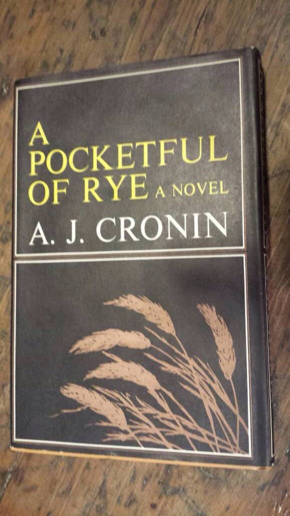 A Pocketful of Rye by A. J. Cronin Book Club Edition - Etsy
