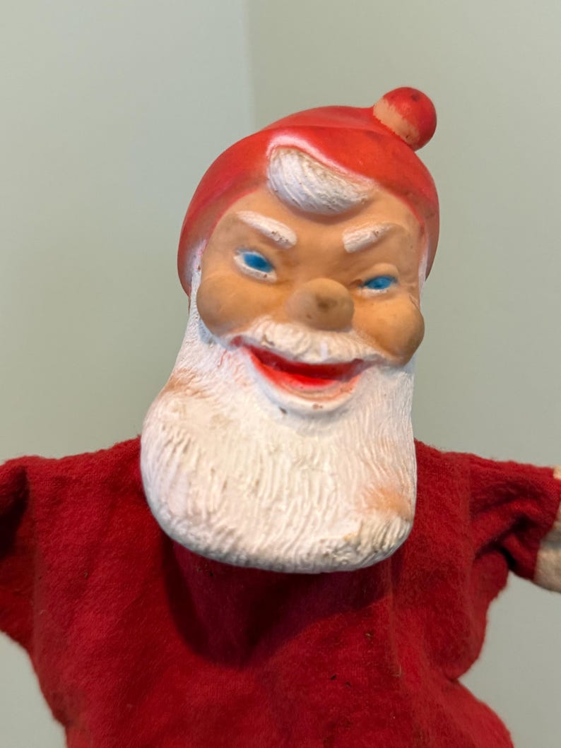 Vintage Hand Puppet, Santa Clause With Rubber Head, 1950's - Etsy