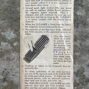 Vintage Electro Static Cleaner ~ Dust and Hair Remover From Clothing ...