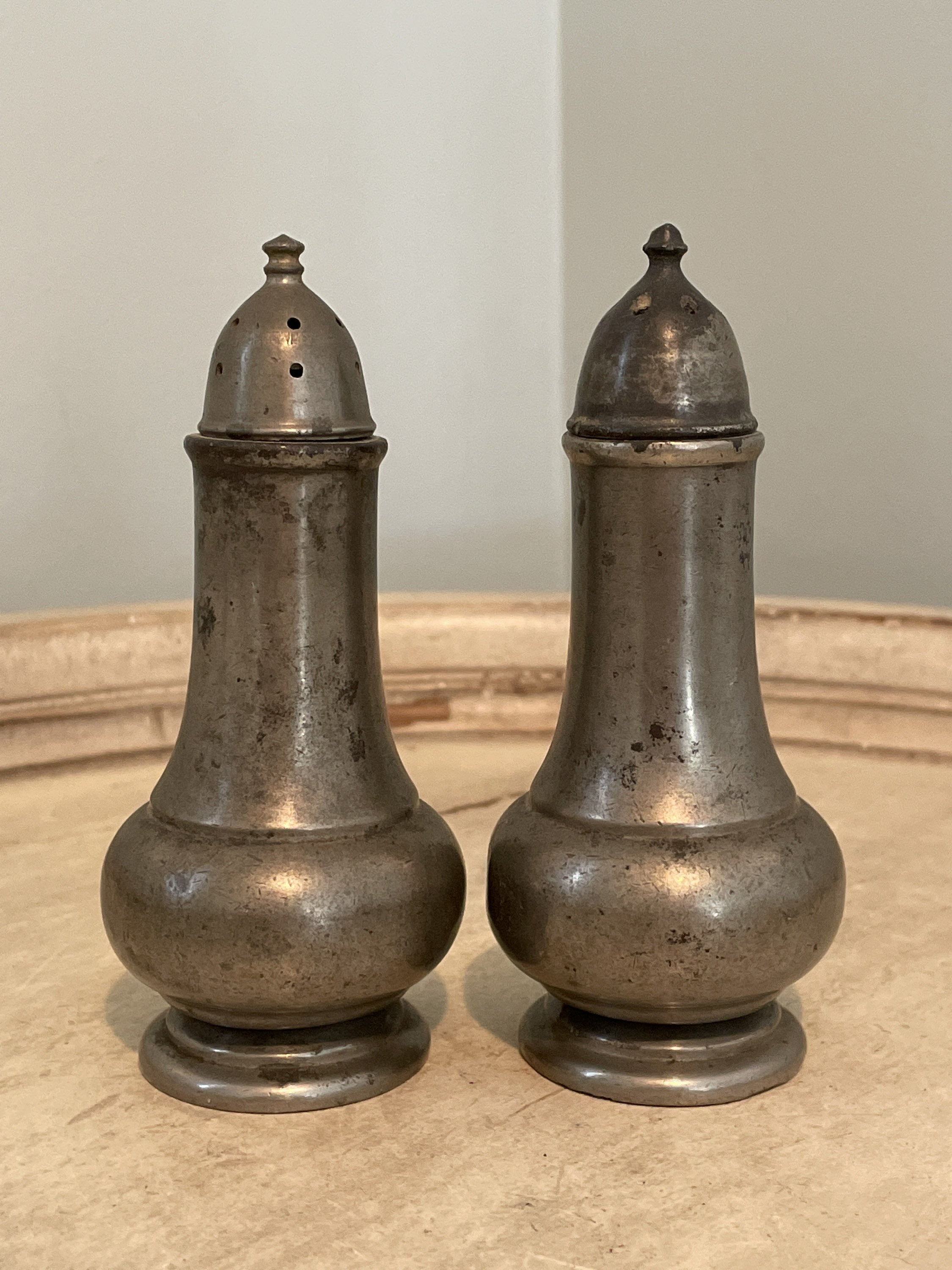 Vintage Salt and Pepper Shakers ~ Mayflower Pewter 3238 - Etsy