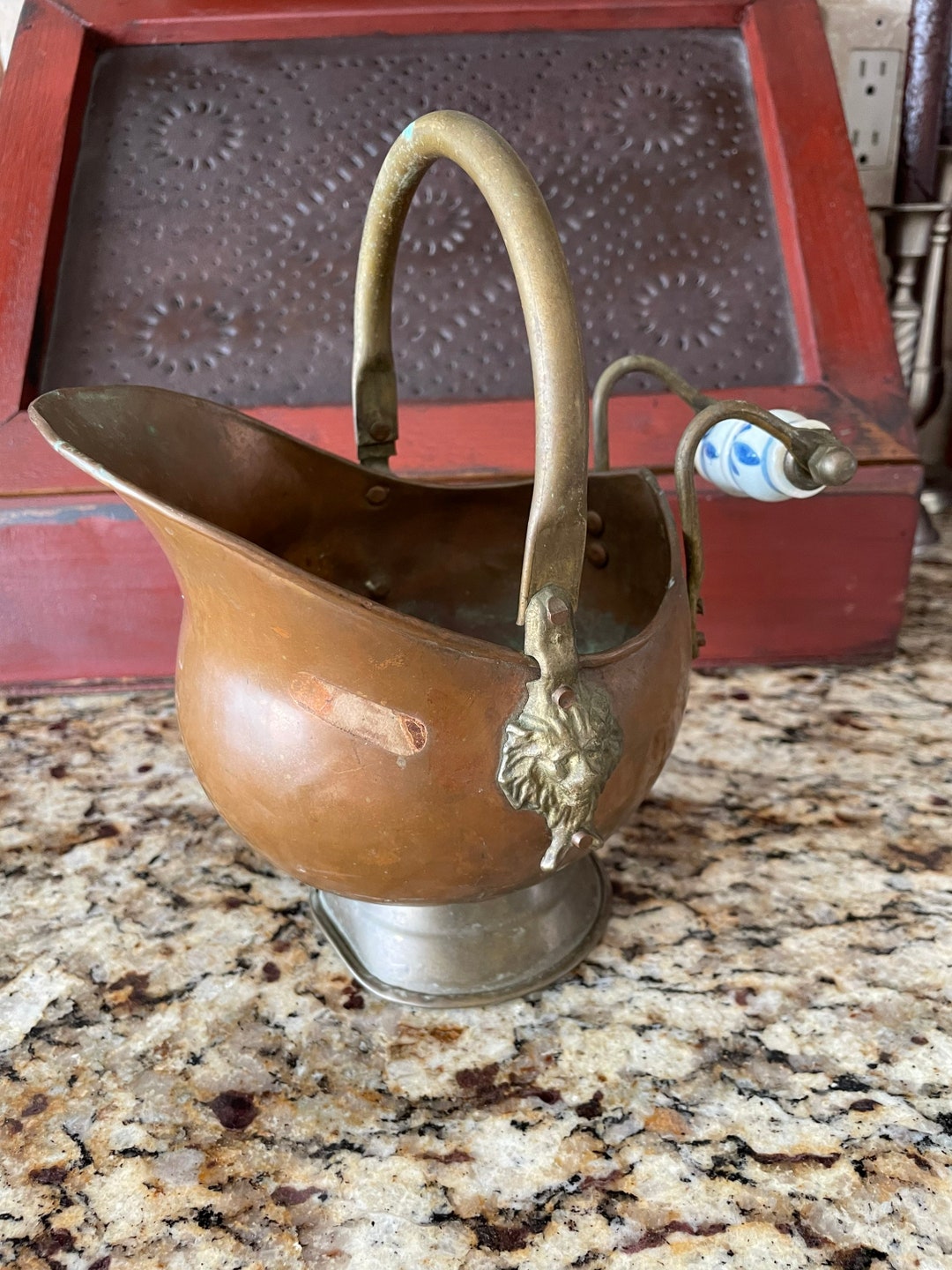 Vintage Coal Scuttle ~ Brass and Copper ~ Small Size - Etsy