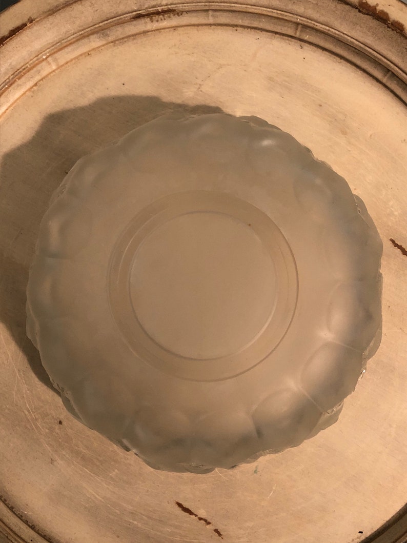 Covetro Italian Pressed Glass Serving Bowl With Rose Details - Etsy