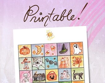 Printable Halloween Memory Game Spooky Season Gift Tags Halloween ...