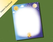 Items similar to Summer Stationary/Printable Stationary/Cute Stationary ...