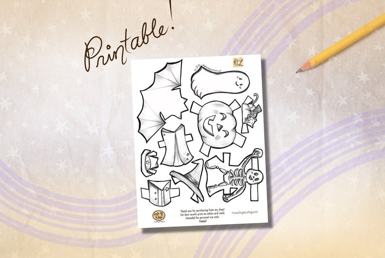 Printable Paper Doll, Printable Cute Paper Doll Ghost, Halloween Crafts ...