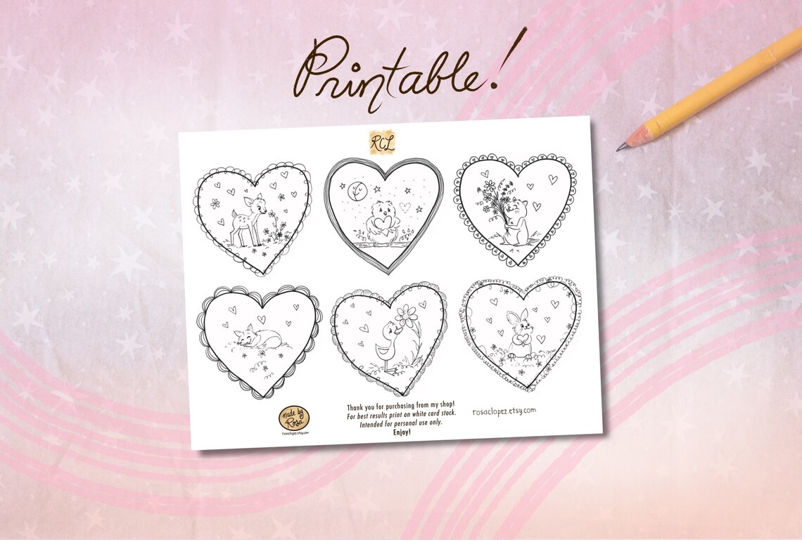 Printable Valentines, DIY Valentines Day Cards, Cute Woodland Critters ...