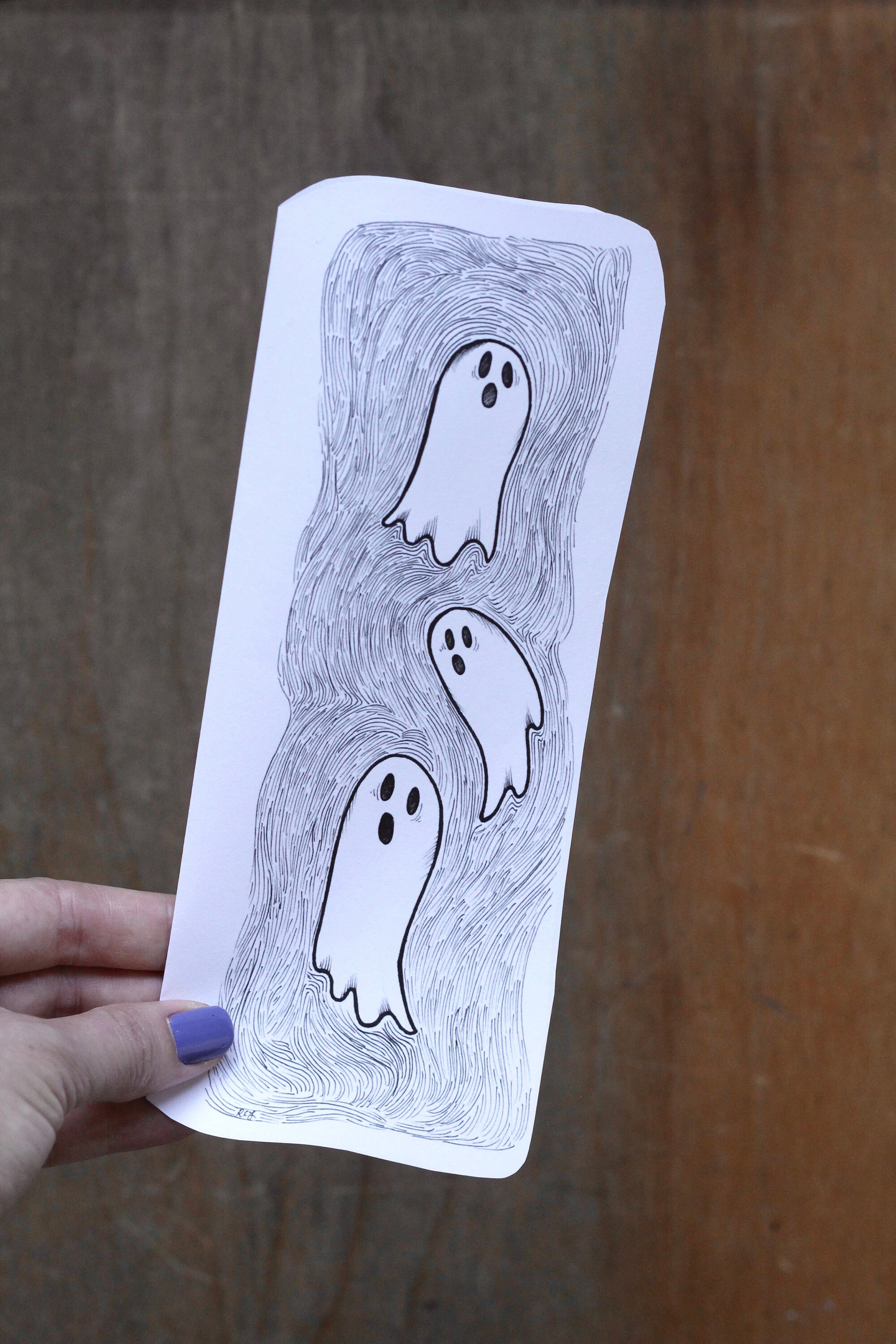 Printable Ghost Bookmark, Printable Bookmarks, Summerween Coloring Page ...