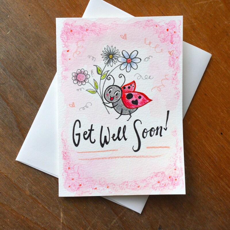 Bug Get Well Card - Etsy