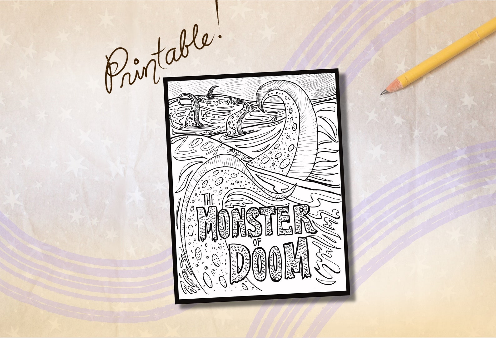 Printable Halloween Coloring Page, Printable Horror Movie Coloring Page ...