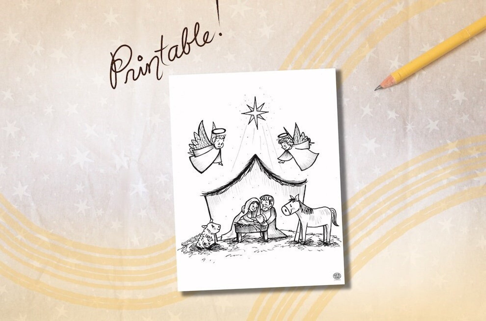 Printable Nativity Coloring Page, Nativity Coloring Pages for Kids ...