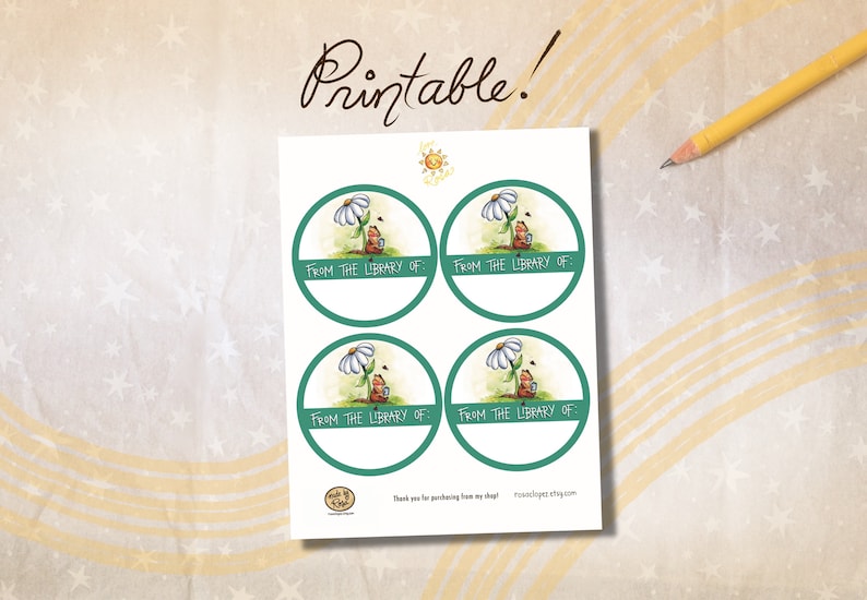 Printable Book Labels, From the Library of Label, Printable Stickers ...