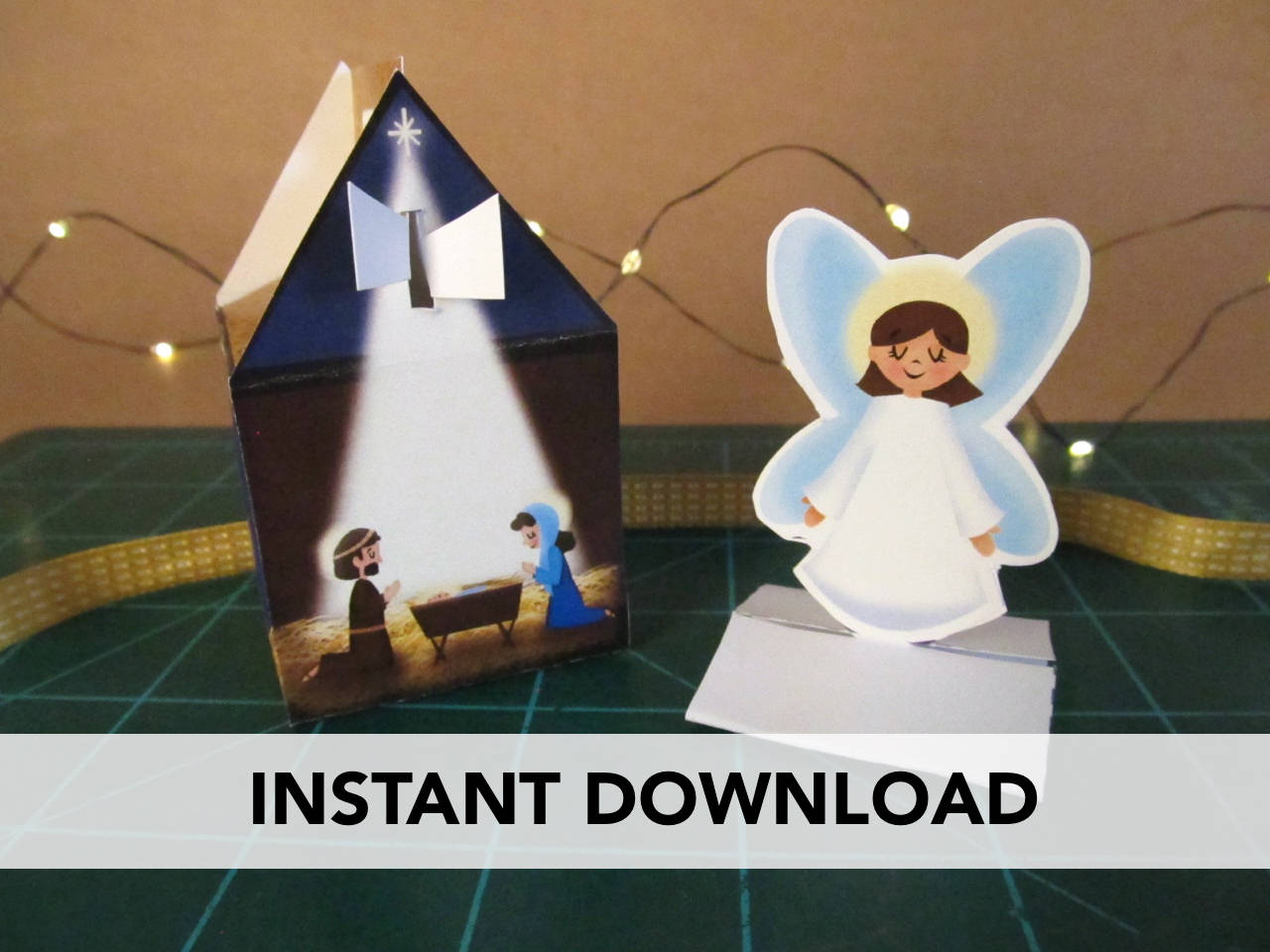 Printable Nativity Gift Box DIY Christmas Party Favor Nativity ...