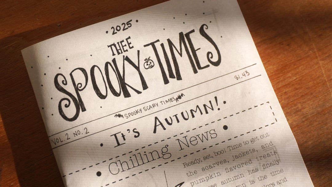 Mini Spooky Newspaper, Gifts for Friends, Mystery Mail, Snail Mail ...