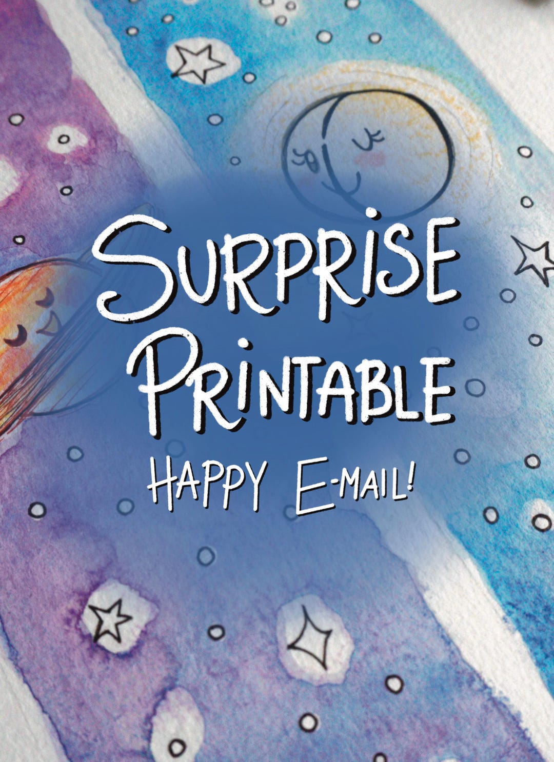 Surprise Printable, Digital Download, Happy Email, Cute Stationery, DIY ...
