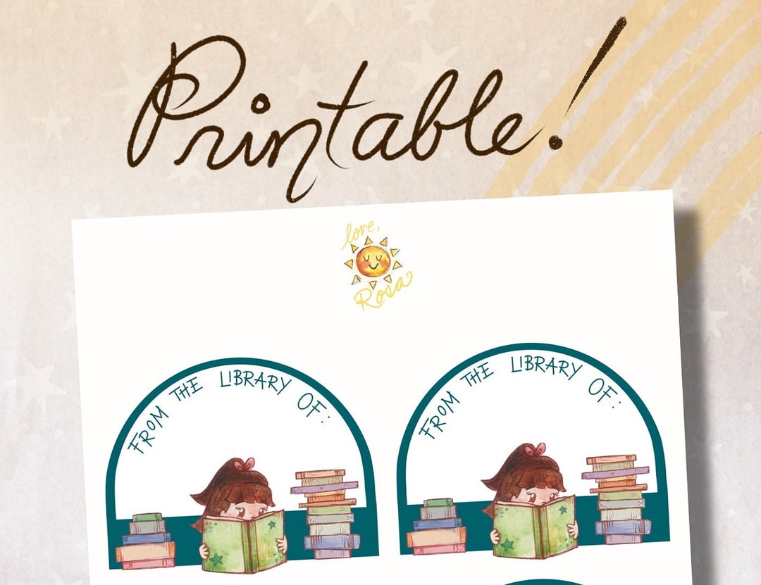 Printable Book Labels, "from the Library Of" Label, DIY Book Labels ...