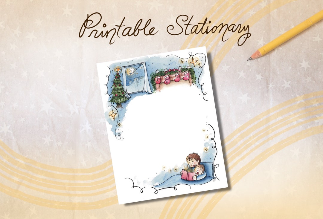 Printable Christmas Magic Stationery, Cute Holiday Stationery ...