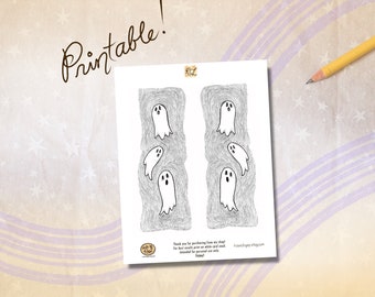Printable Ghost Bookmark Printable Bookmarks Halloween Coloring Page ...
