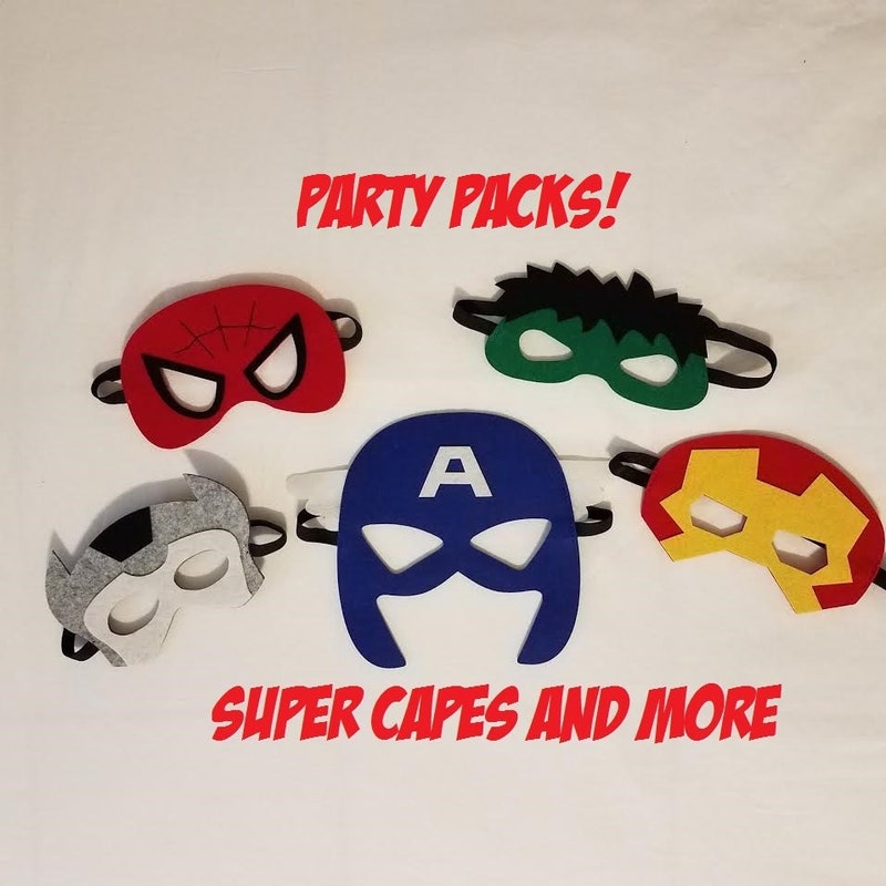 Superhero Masks - Etsy