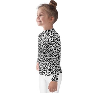 Snow Leopard Print Kids Costume, Snow Leopard Long Sleeve Shirt ...