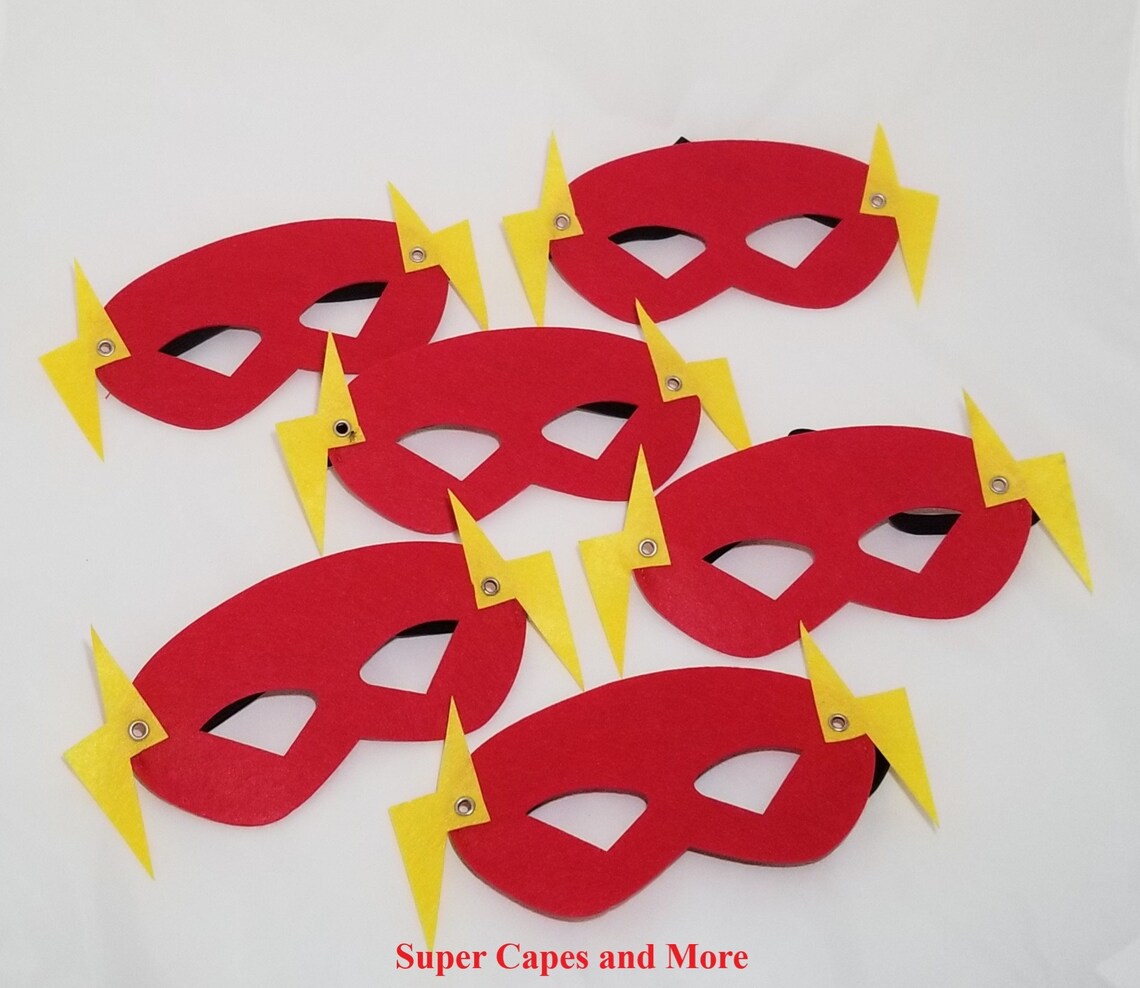 Superhero Lightning Bolt Felt Mask - Etsy