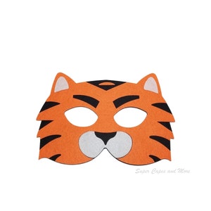 Tiger Felt Mask/ Jungle Forest Animal Mask/jungle Animal Birthday Party ...
