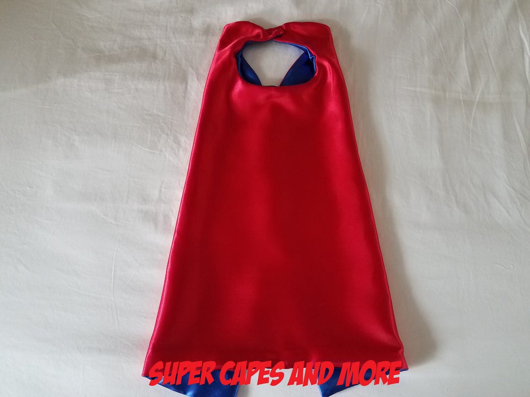 Plain Reversible Red and Blue Superhero Cape - Etsy