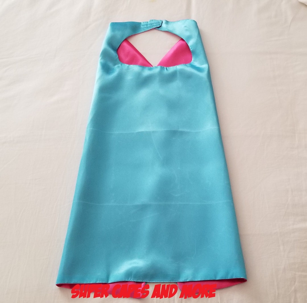 Plain Reversible Turquoise and Hot Pink Superhero Cape/ Superhero Cape ...