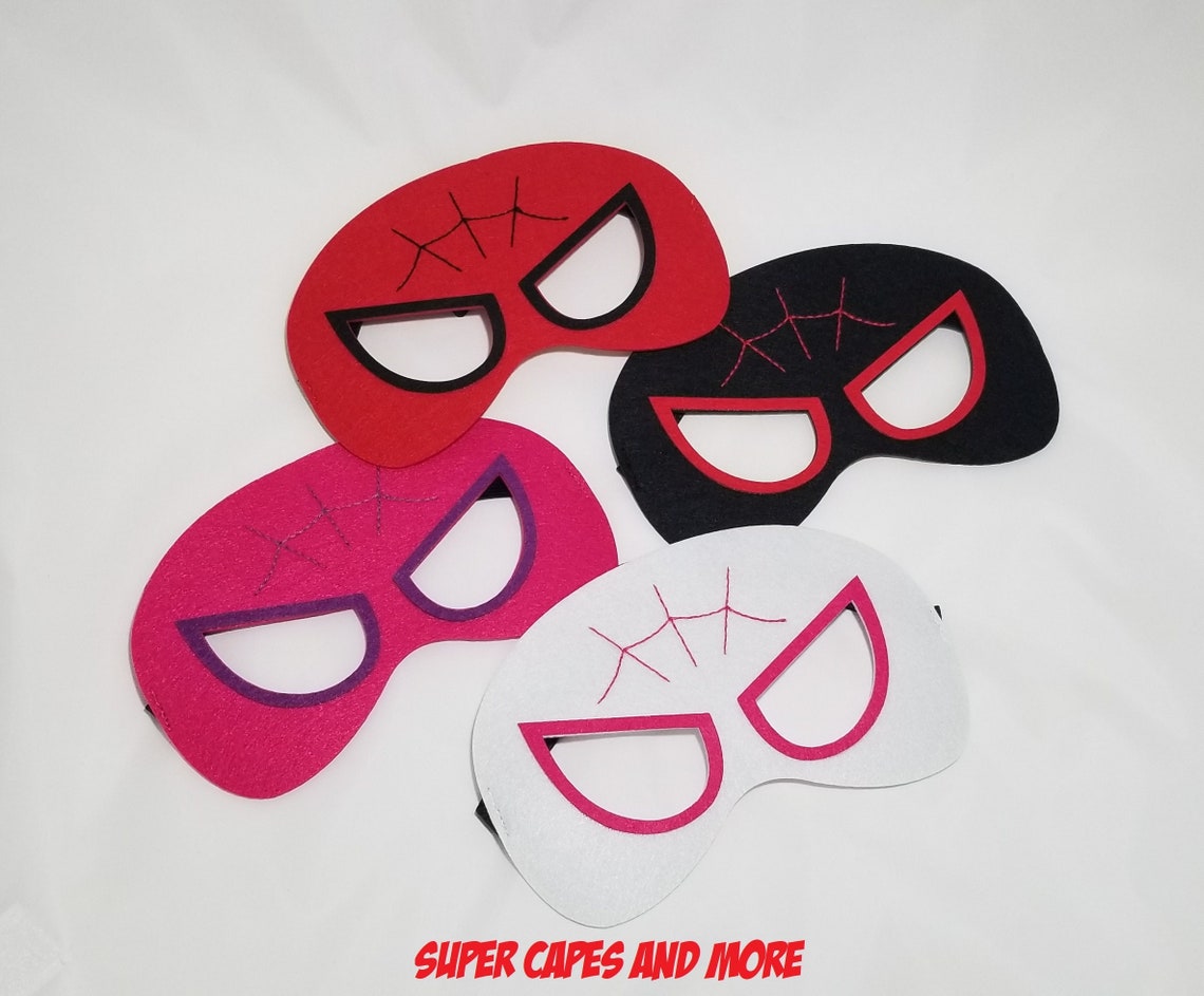 Super Spider Felt Mask/ Super Red Spider Mask/ Black Spider - Etsy