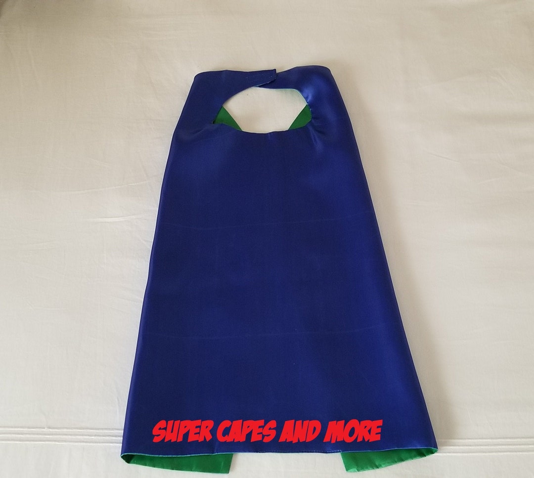Plain Reversible Blue and Green Superhero Cape - Etsy