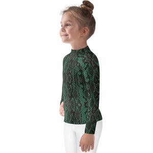 Green Snake Spandex Kids Costume, Snake Skin Long Sleeve Shirt, Snake ...