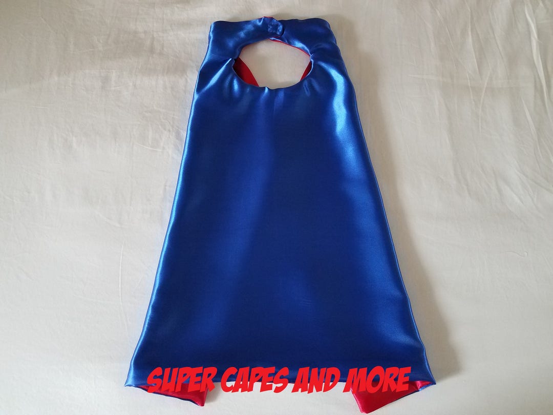 Plain Reversible Blue and Red Superhero Cape - Etsy