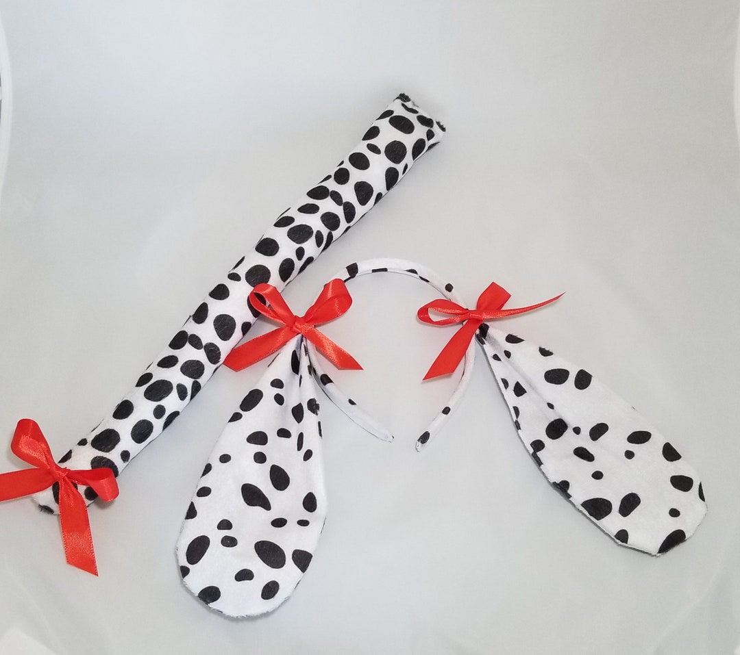 Dalmatian Ears and Tail (spotted Fabric) Dog Ears Headband Dog Tail ...