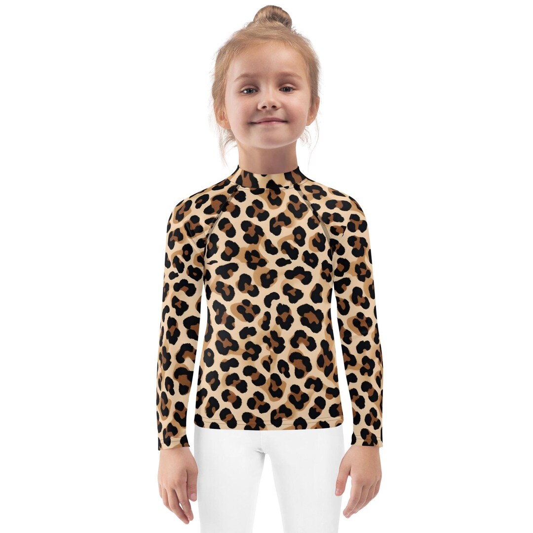Leopard Print Kids Costume, Leopard Long Sleeve Shirt, Cheetah Athletic ...