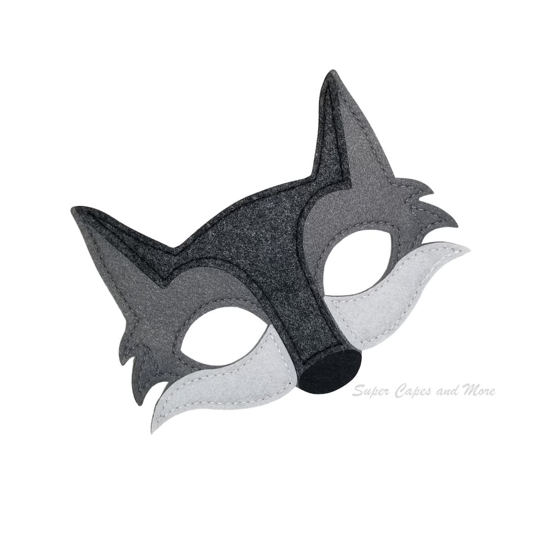 Wolf Felt Mask/ Forest Animal Mask/ Forest Animal Birthday Party ...