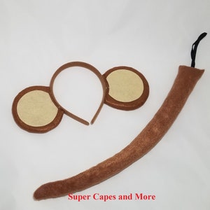 Monkey Ears and Tail /monkey Birthday Party Favors Monkey Tail Monkey ...