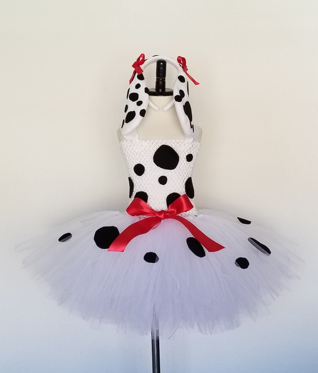Dalmatian Tutu Dress With Ears and Tail - Dalmatian Tail - Dalmatian ...